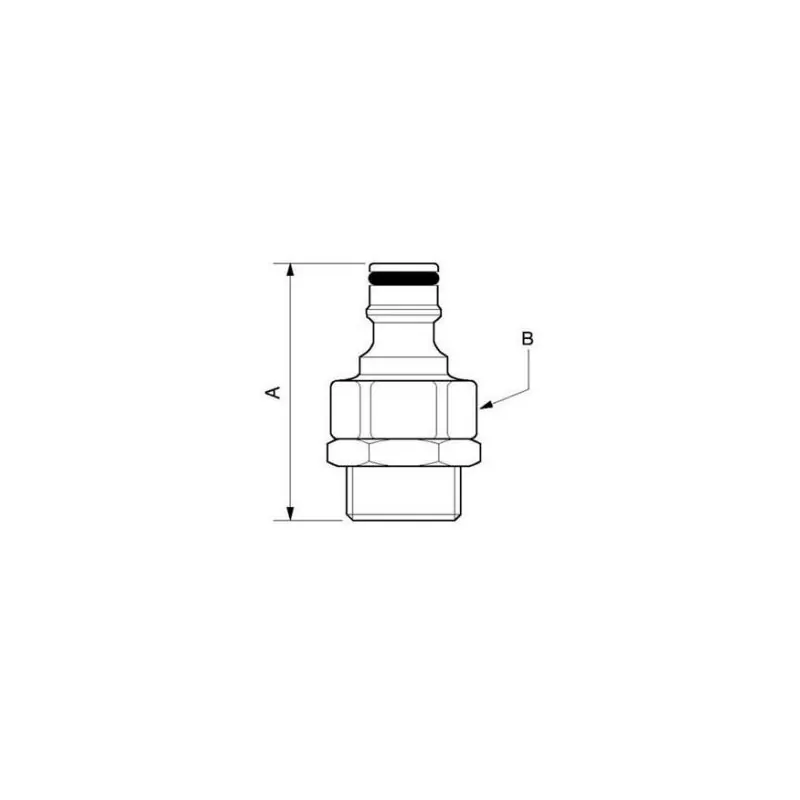 Embout fileté mâle cylindrique (filetage G 1/2 - G 3/4) PREVOST