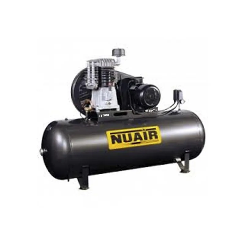 Compresseur d'air à piston 7,5 CV, 500 L, Tête NB7, 400 V tri, pression 14 bar NUAIR 183211NU
