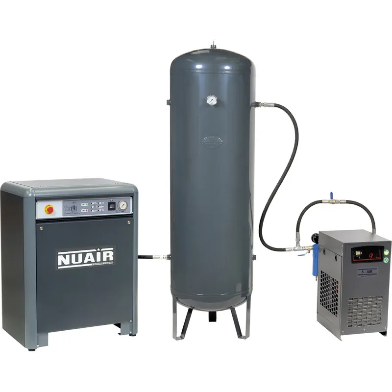 Compresseur d'air à piston insonorisé marche lente 7.5 CV, 500 L, 400 tri NUAIR 104230MDNU