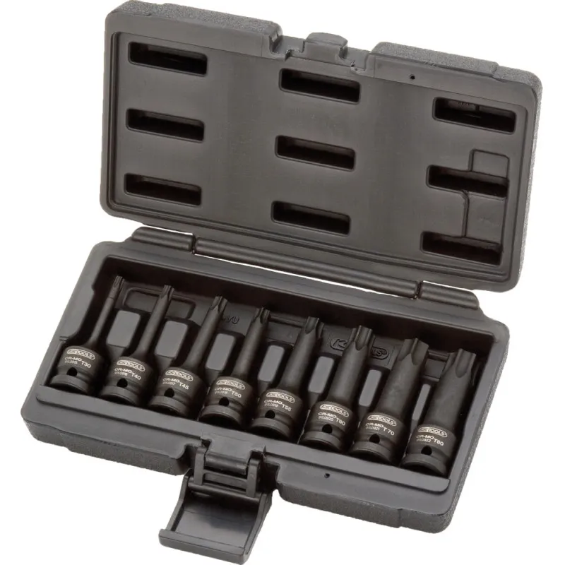Coffret de 8 douilles à chocs TORX 1/2’’ KS TOOLS 911.0901