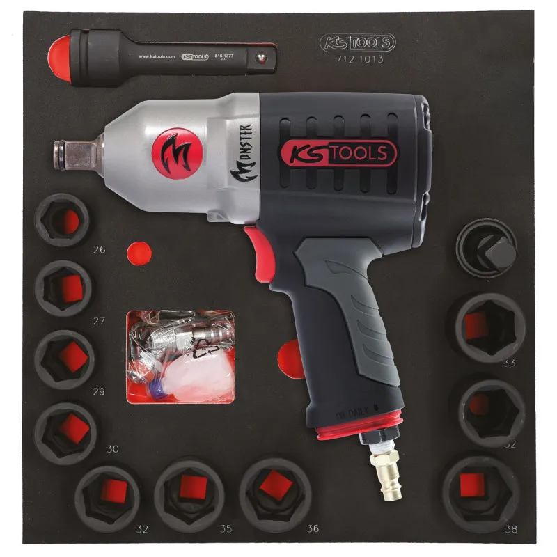 Module de douilles et clé à chocs pneumatique 3/4'', 13 pièces KS TOOLS 712.1013